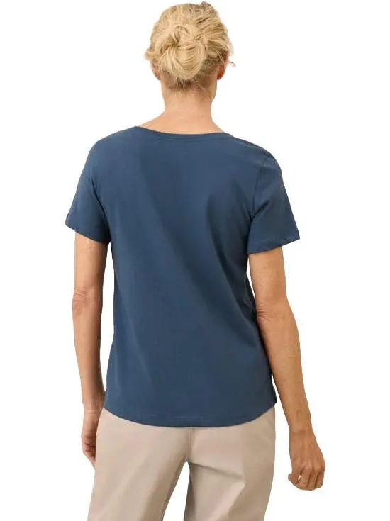 PACT Organic Cotton Softspun Scoop Neck Tee - French Navy