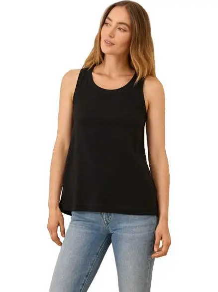 PACT Luxe Stretch Jersey Swing Tank - Black