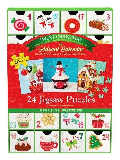 EUROGRAPHICS Puzzle Advent Calendar Sweet Christmas By - Multicolored