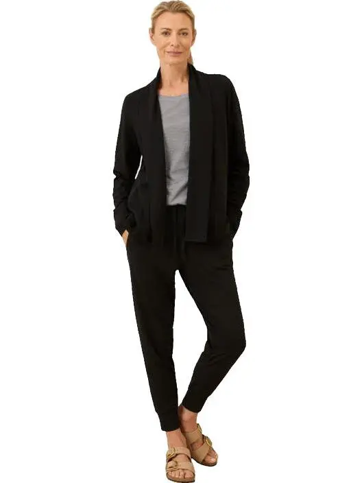 PACT Luxe Essential Swing Cardigan - Black
