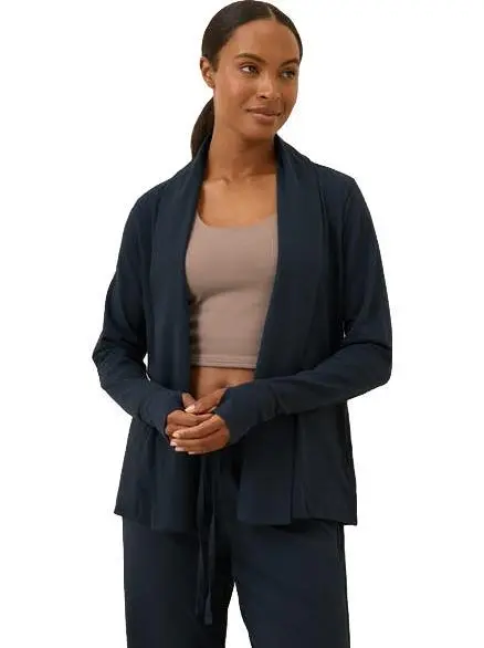 PACT Luxe Essential Swing Cardigan - Midnight Blue