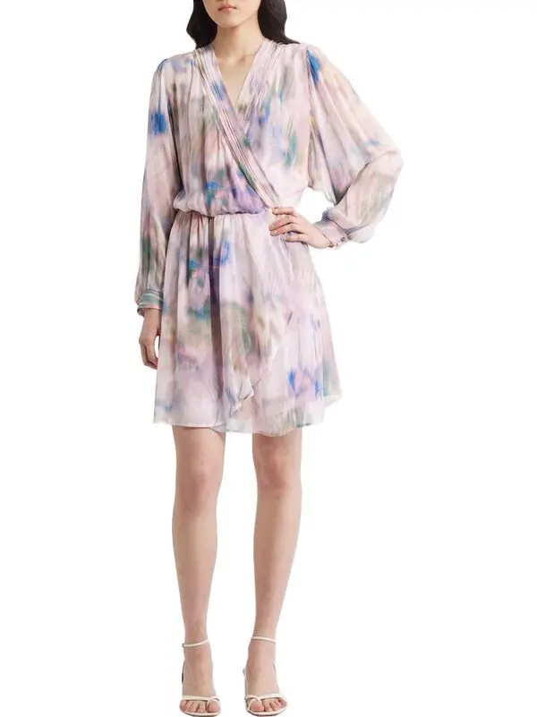 BOSS Printed Faux-wrap Dress - Open Misc