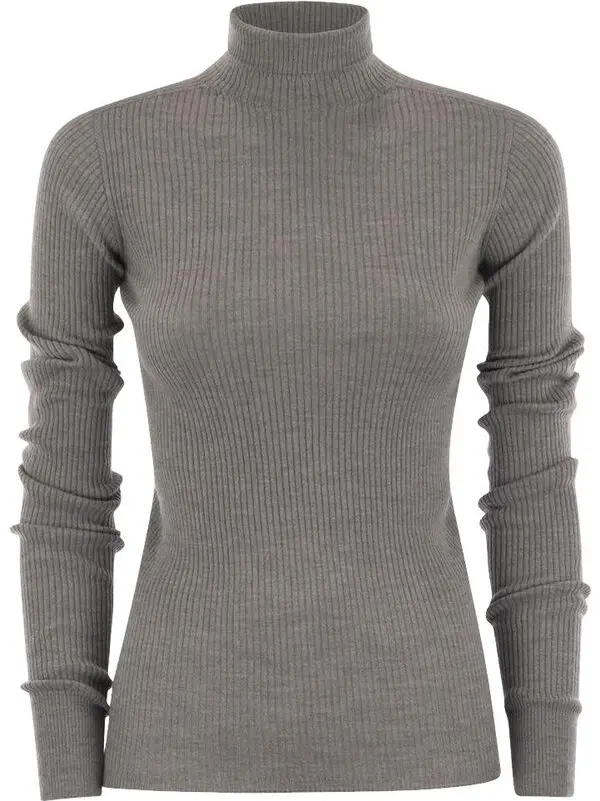 Sportmax Niagara Wool Turtleneck Jumper - Grey