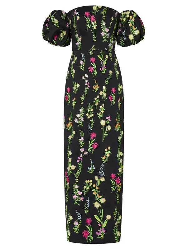 MILLY Nira Maxi Dress - Black