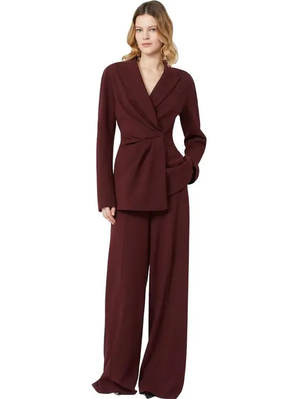 Max Mara Wrap Jacket In Cady - Cherry