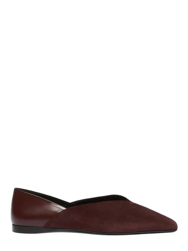 Max Mara Suede And Leather Mules - Bordeaux