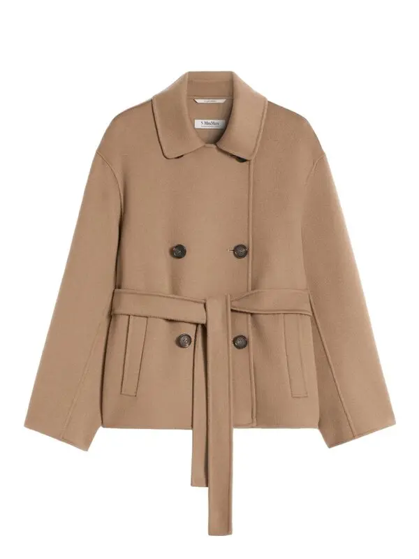 Max Mara Double-breasted Wool Coat - Hazelnut Brown