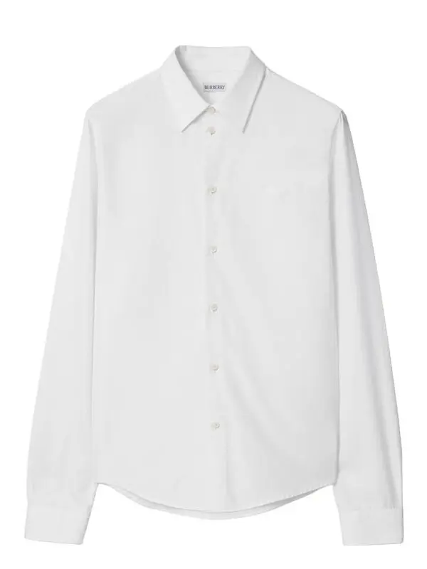 Burberry Regular Fit Cotton Poplin Shirt - Optic White
