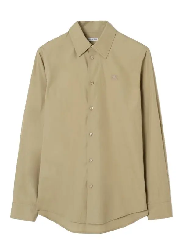 Burberry Regular Fit Cotton Poplin Shirt - Sparrow Beige
