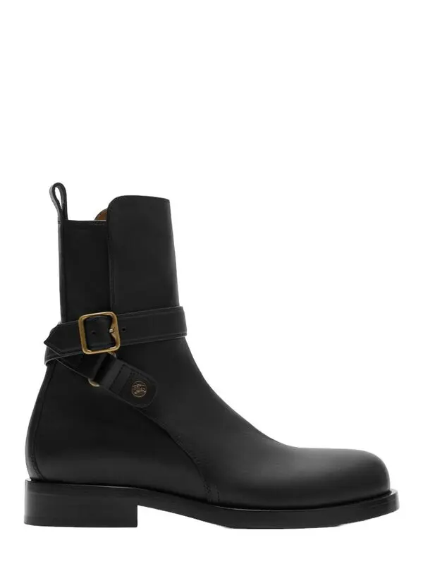 Burberry Leather Ledger Jodphur Boots - Black