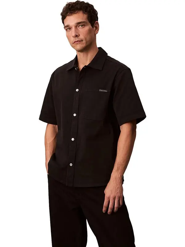 Calvin Klein Utility Relaxed Button-down Shirt - Black