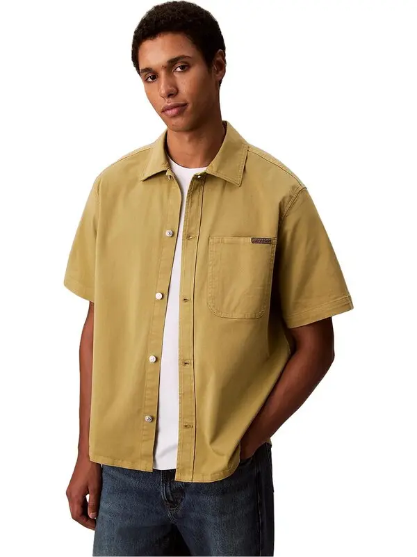 Calvin Klein Utility Relaxed Button-down Shirt - Cedar