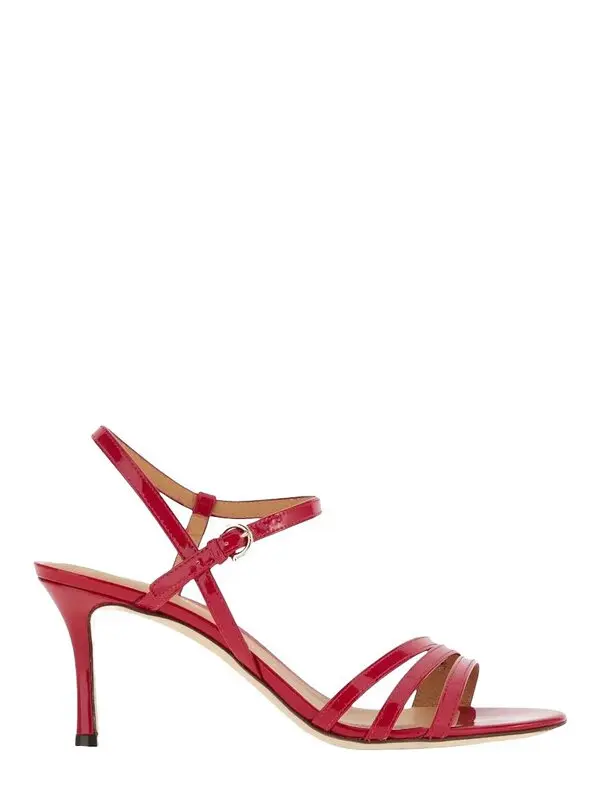 FERRAGAMO High-shine 70mm Sandals - Red