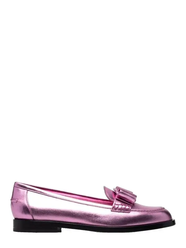 FERRAGAMO Vivaldo High Shine Ballerina - Pink