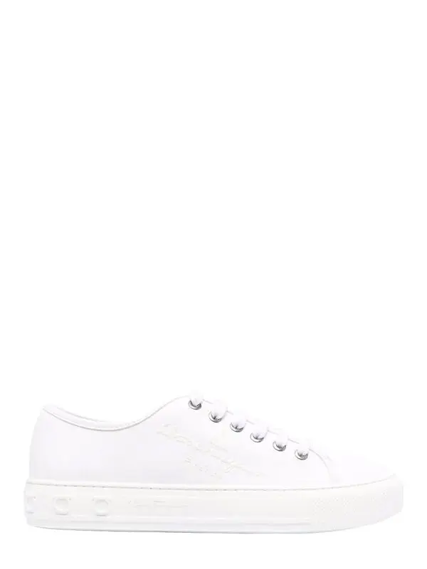 FERRAGAMO Embossed Logo Low-top Sneakers - White