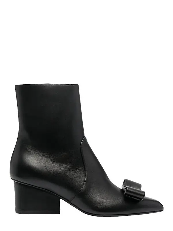 FERRAGAMO Viva Bow Detail Boots - Black