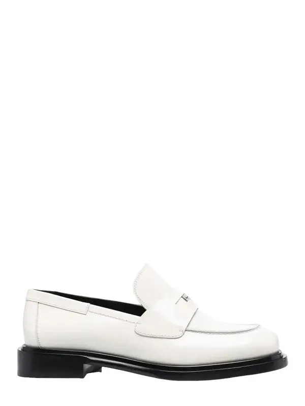 FERRAGAMO Nyx 30 Patent Leather Loafers - White