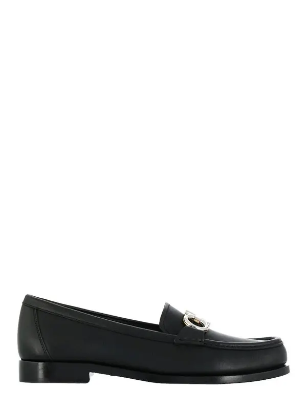FERRAGAMO Gancini Mocassin Loafers - Black