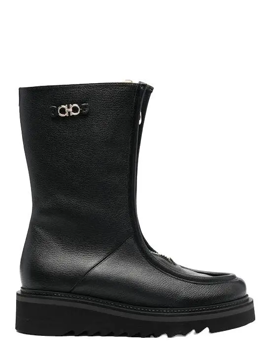 FERRAGAMO Mid-calf Boot - Black