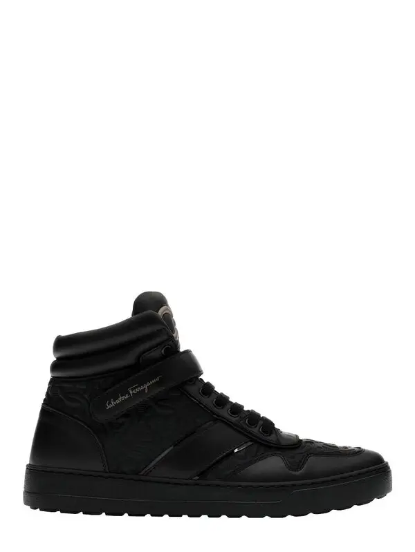 FERRAGAMO High Top Sneakers - Black