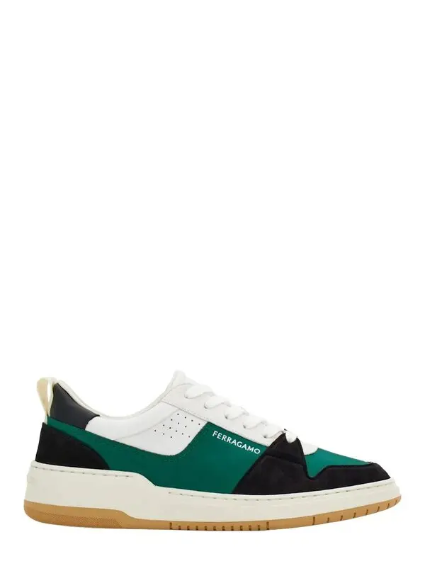 FERRAGAMO Panelled Sneakers - Green