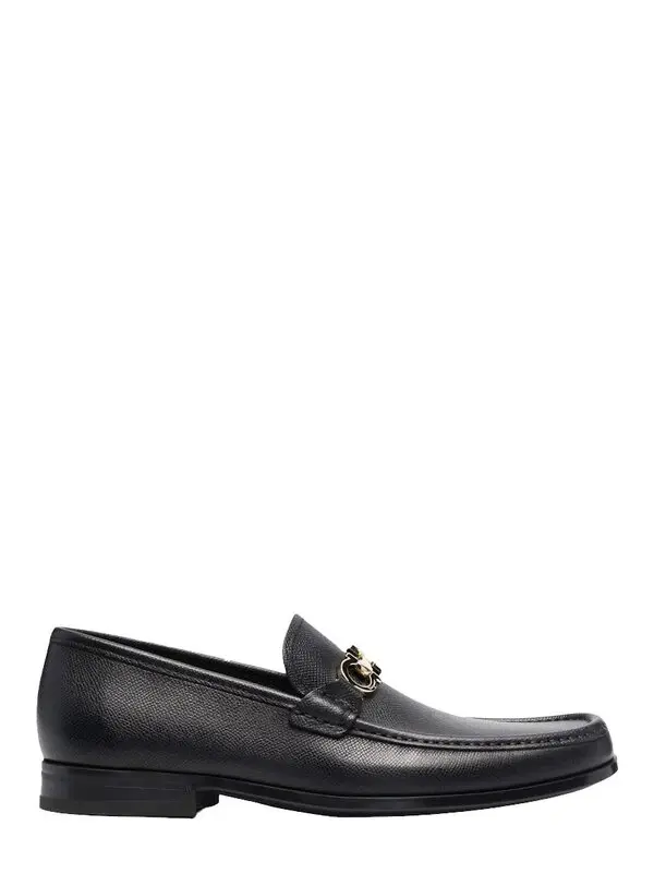 FERRAGAMO Ornament Slip-on Loafer - Black