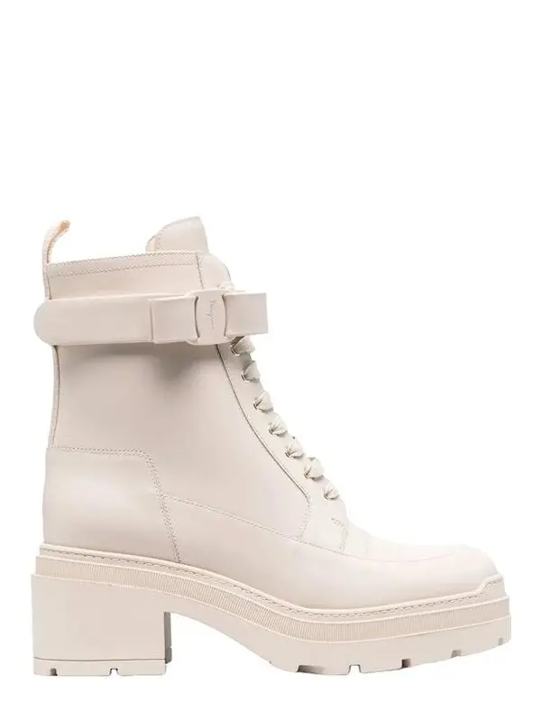 FERRAGAMO Ankle Bootie - White