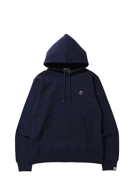 A BATHING APE Space Camo College Pullover Hoodie - Navy Blue