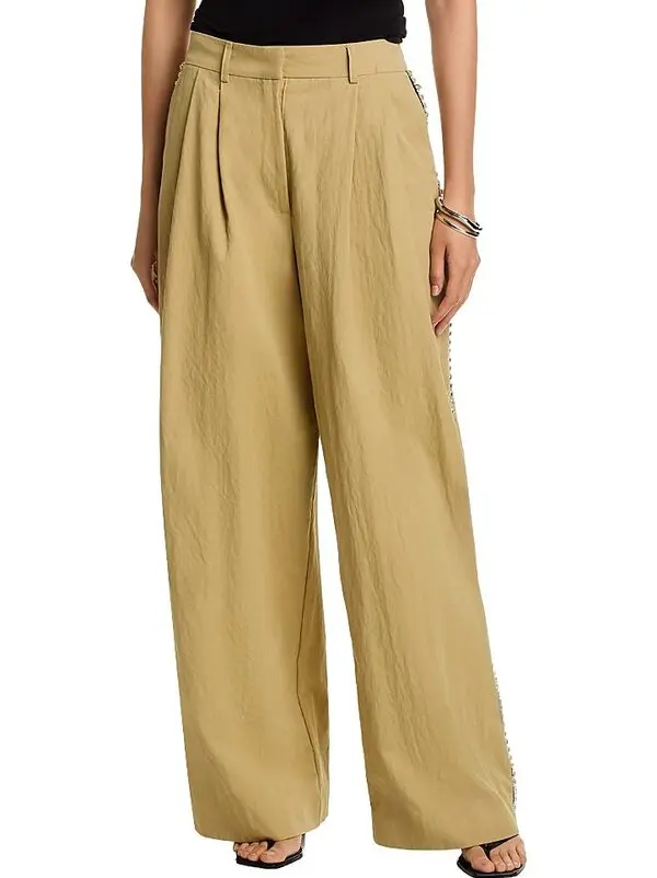 Essentiel Antwerp Iso Rhinestone Side Stripe Pants - Sad Beige