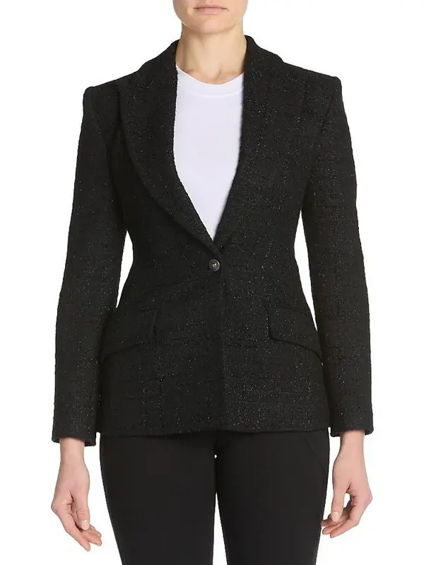 Versace Tweed Blazer - Black
