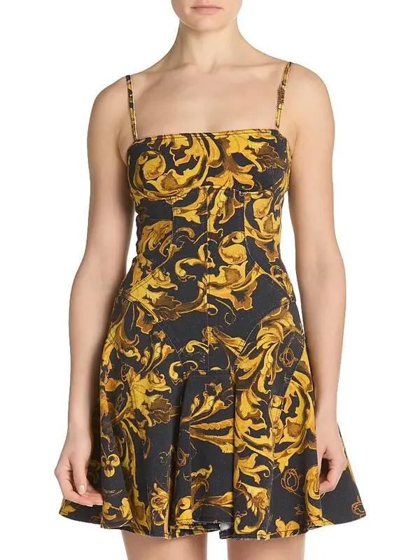Versace Sleeveless Dress - Black/gold