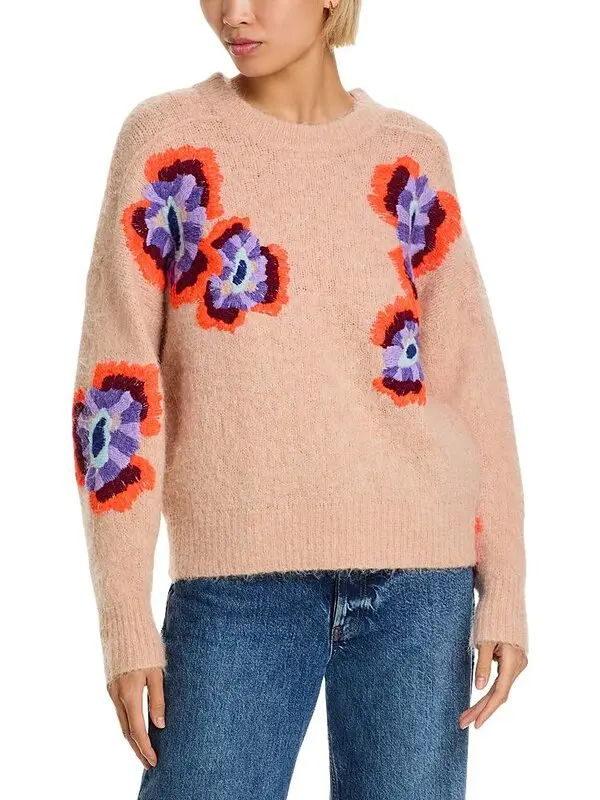 Essentiel Antwerp Embroidered Sweater - Fudge Frappe