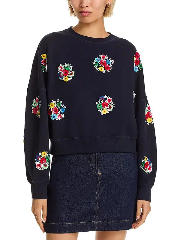 Essentiel Antwerp Itro Embroidered Sweatshirt - Navy