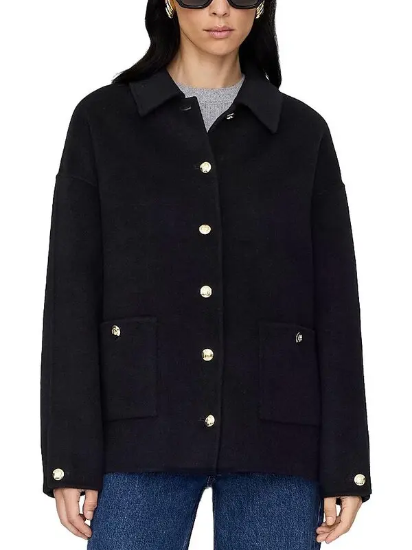 ANINE BING Luca Wool Cashmere Jacket - Black