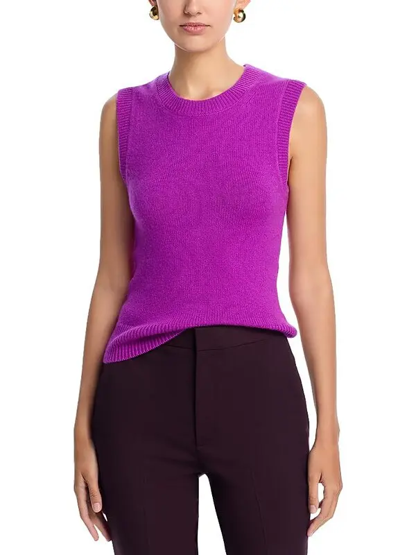 A.L.C. Ian Sleeveless Cashmere Top - Fuchsia