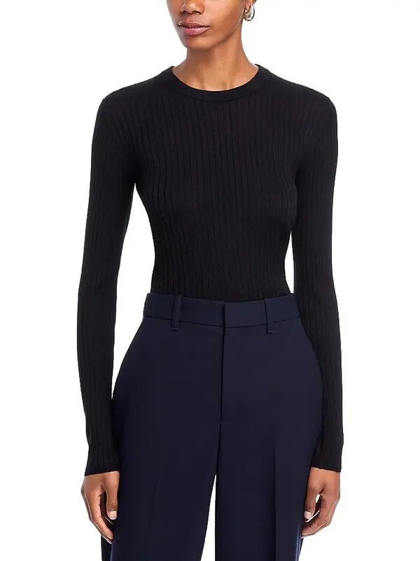 A.L.C. Kyle Merino Wool Long Sleeve Top - Black