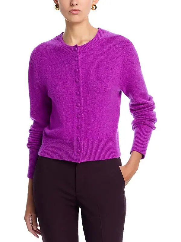 A.L.C. Skyler Cashmere Cardigan Sweater - Fuchsia