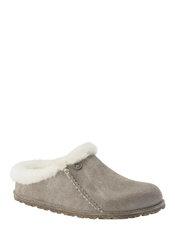 BIRKENSTOCK Zermatt Premium Suede Leather Slipper - Stone Coin