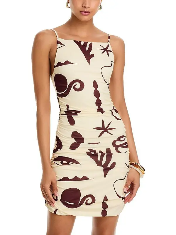 CALA DE LA CRUZ Kai Printed Dress - Cairoivory
