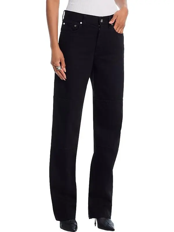 Helmut Lang Zipper Back Carpenter Jeans - Rinsed Black