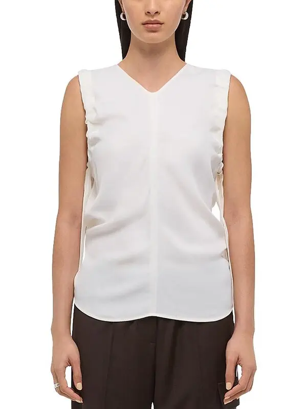 Helmut Lang Ruched Top - Ivory