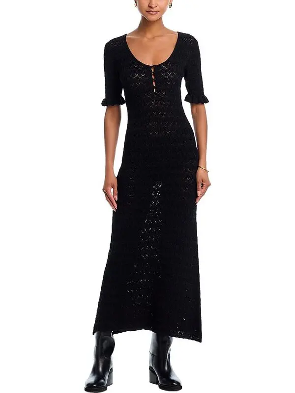 Sea Ruby Midi Dress - Black