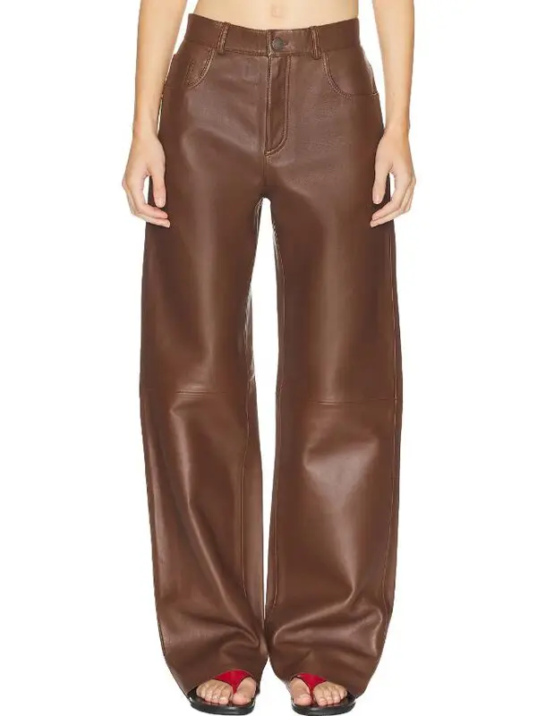 HAIKURE Bonnie Leather Pant - Chocolate