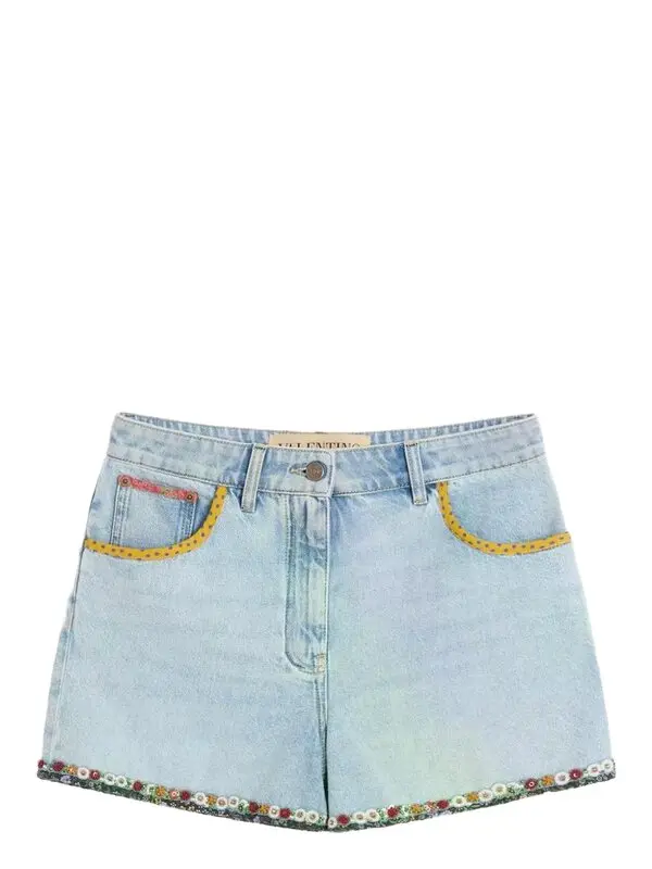 Valentino Garavani Cotton Thigh-length Shorts - Blue