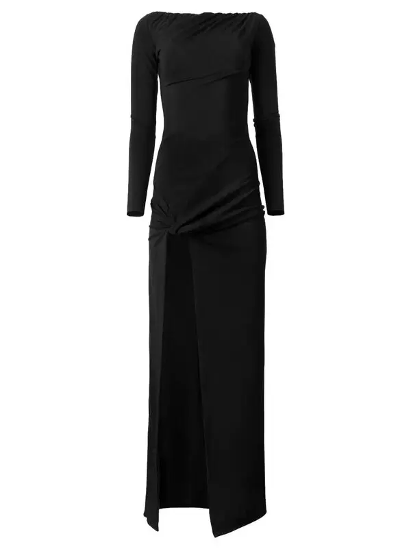 MOOS STUDIO Midnight Icon Long-sleeve Maxi Dress - Black