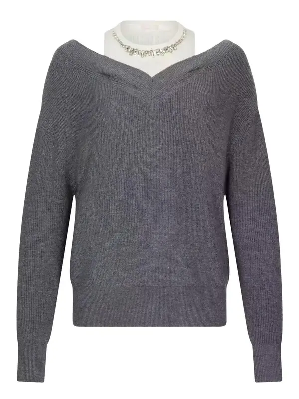 Liu Jo Embellished Sweater - Grey