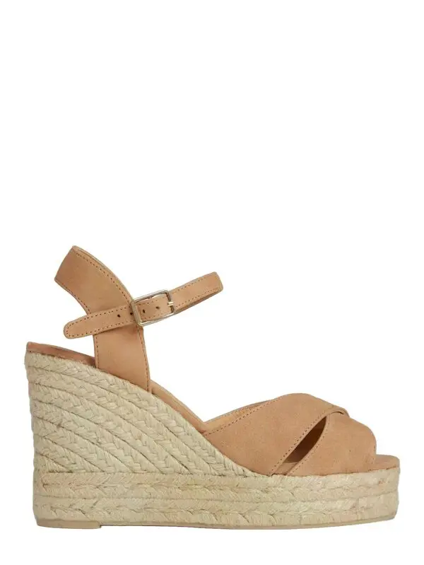 CastaÑer 110mm Bromelia Ankle-strap Wedge Espadrilles - Brown