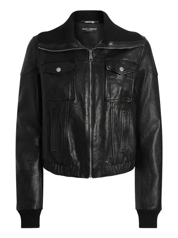 Dolce & Gabbana Nappa Leather Jacket - Black