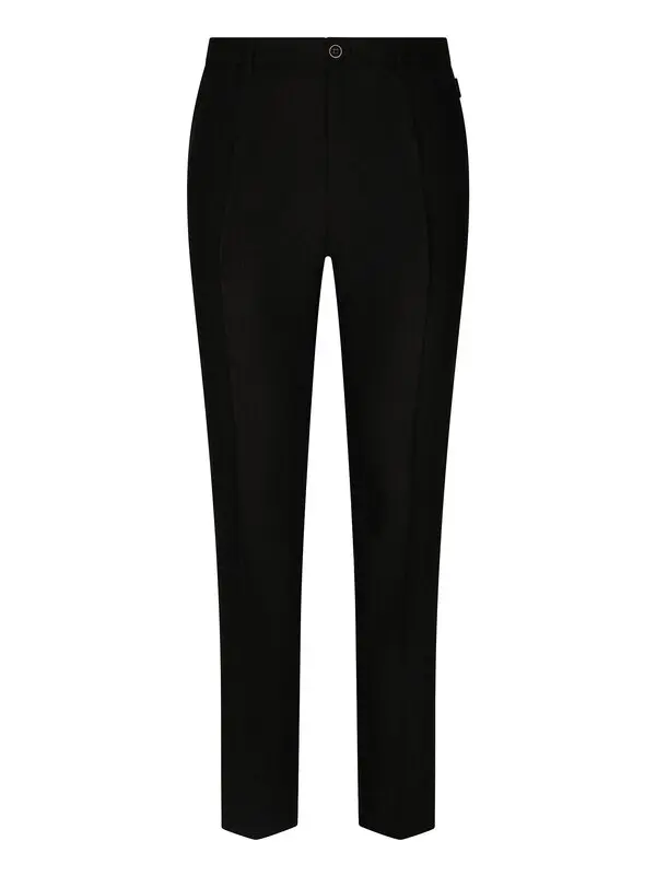 Dolce & Gabbana Tailored Linen Pants - Black