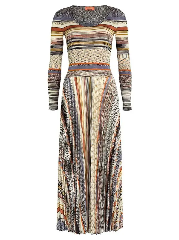 Missoni Striped Fine-knit Midi Dress - Multicoloured